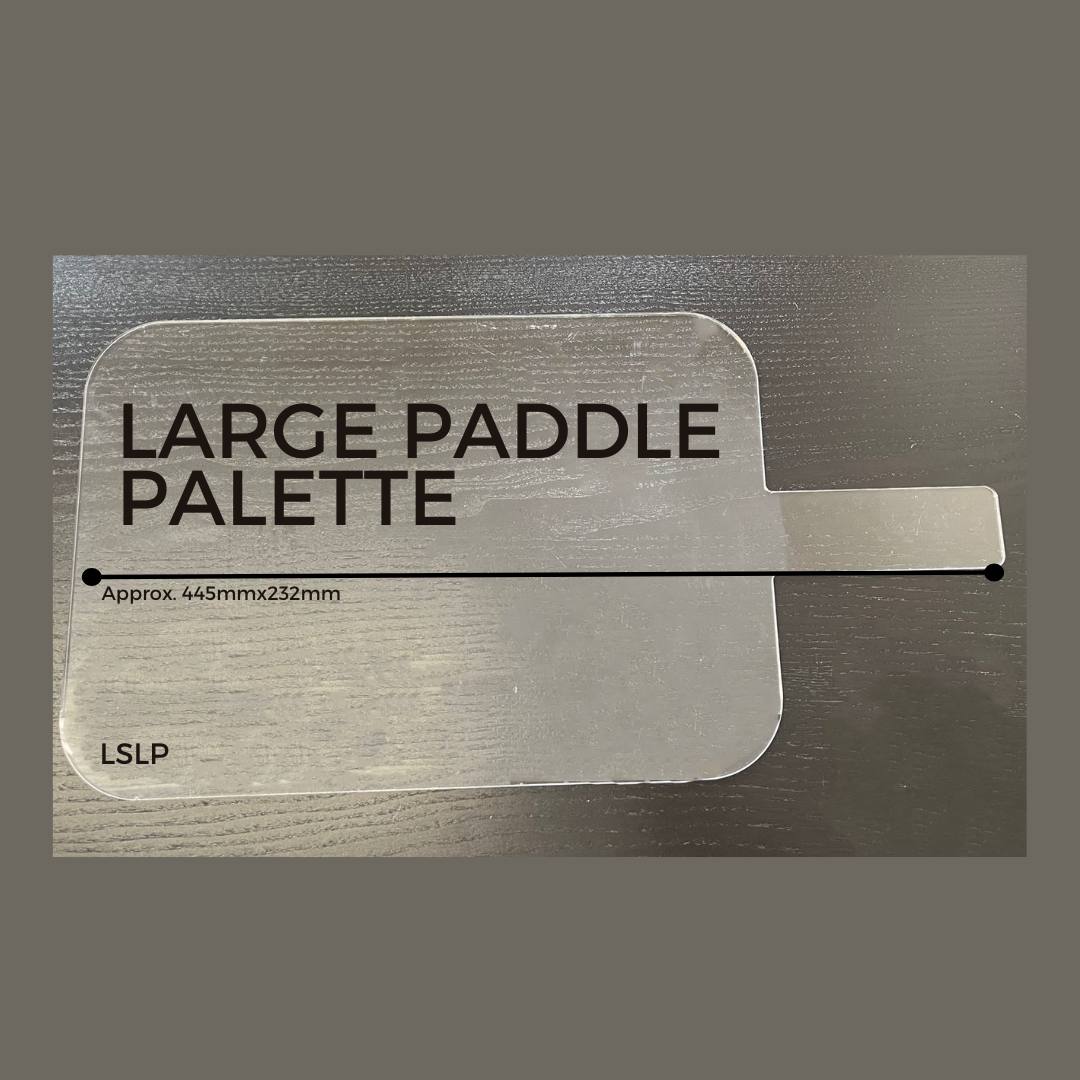 Large Clear Lucite Paddle Make Up Artist Palette - ColorStrokes Cosmetics